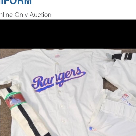 Rawlings | Shirts | Rangers Baseball Uniform Large | Poshmark
